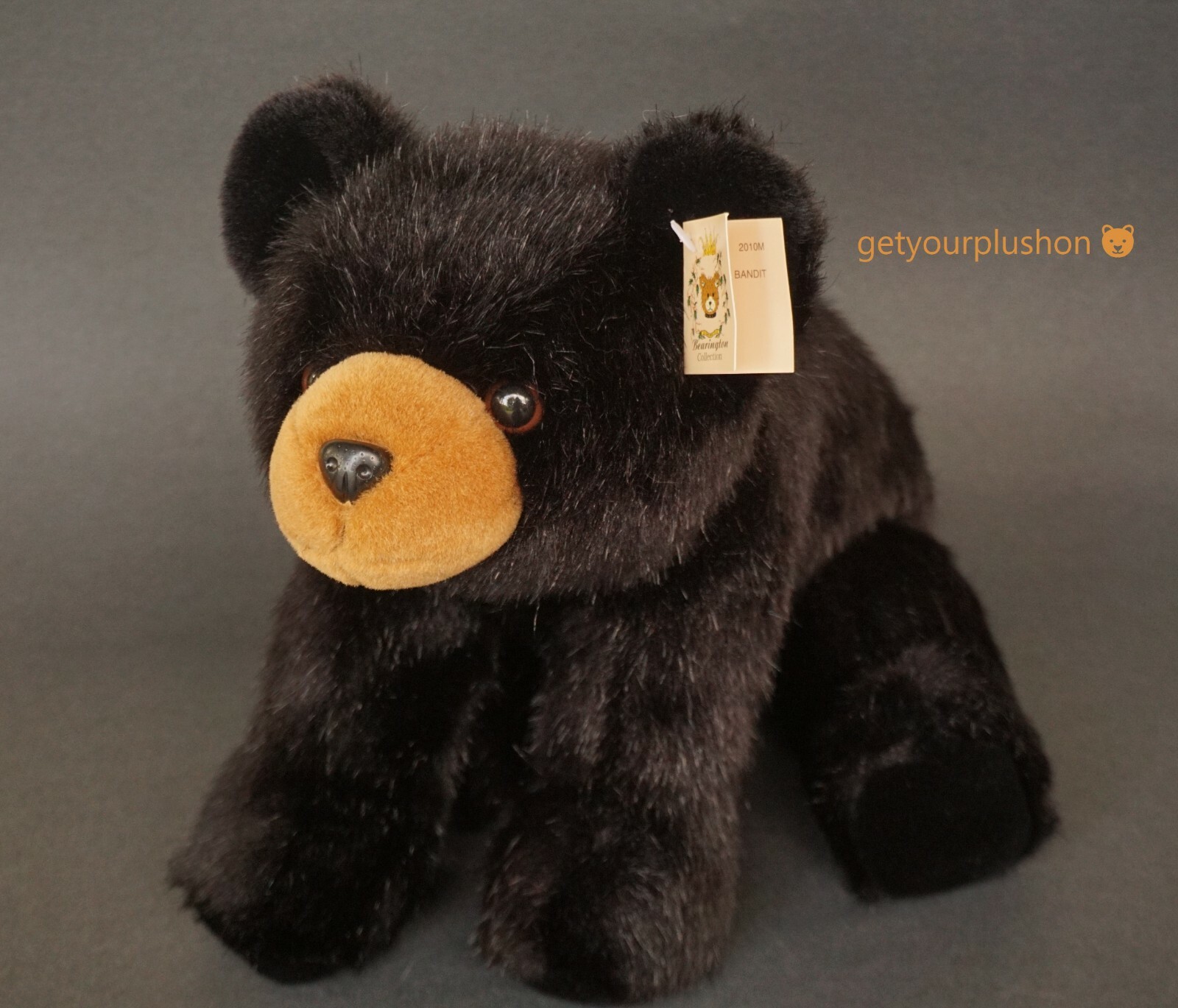 THE BEARINGTON COLLECTION BLACK BEAR BANDIT PLUSH 10" TALL 2 POUNDS | eBay
