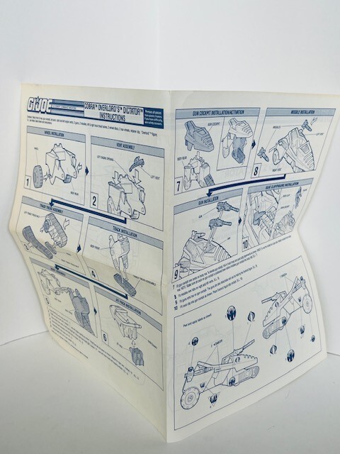 Dictator Overlord 1989 Gi Joe Cobra Hasbro ARAH Figure Vehicle COMPLETE ...