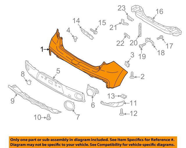 2017 Kia Soul Rear Bumper Cover 17 OEM for sale online | eBay