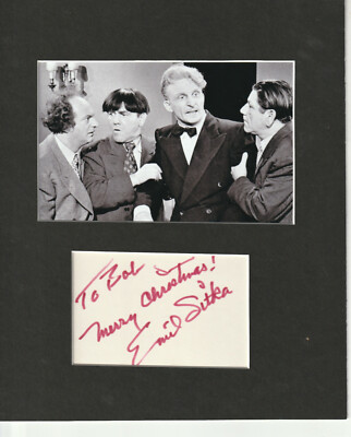 Emil Sitka Signed matted with photo frame size 8x10 COA JA24 Choice of ...