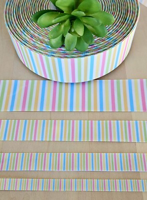 3/8, 5/8, 7/8 & 1.5" (1 YD) Easter Themed Grosgrain Ribbon Easter Trim ...