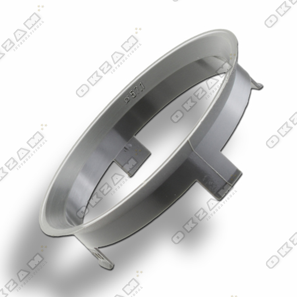 1 WHEEL RIM SPACER SPIGOT RING FOR ALUMINIUM RIMS GREY - Ø 60.1 mm - Ø ...