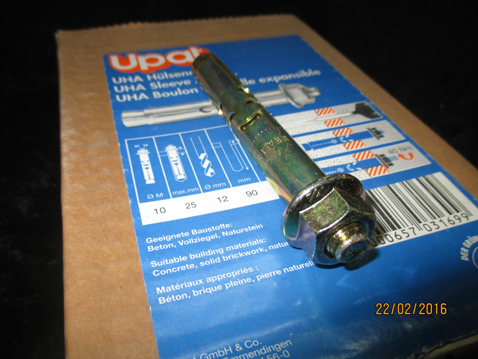 Upat UHA Hülsenanker Schwerlastanker UHA B 12/25mm 20 Stück NEU! | eBay.de