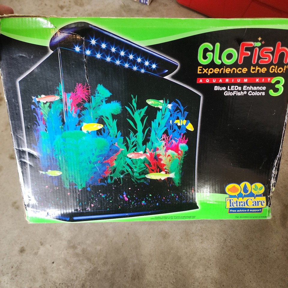 The GloFish Aquarium Kit A 3-gallon Tank Kit. Made In 2015 Never Used ...