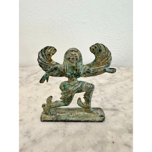 Vintage Cast Bronze Greek Winged Warrior Female Runner figurine | eBay