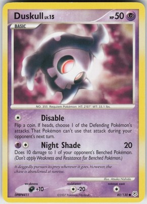 Pokemon TCG Duskull 80/130 Diamond and Pearl Common card Normal | eBay