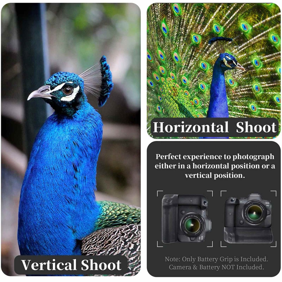 Vertical Battery Grip Holder Power Pack Part For Canon EOS R5 R5C R6 ...