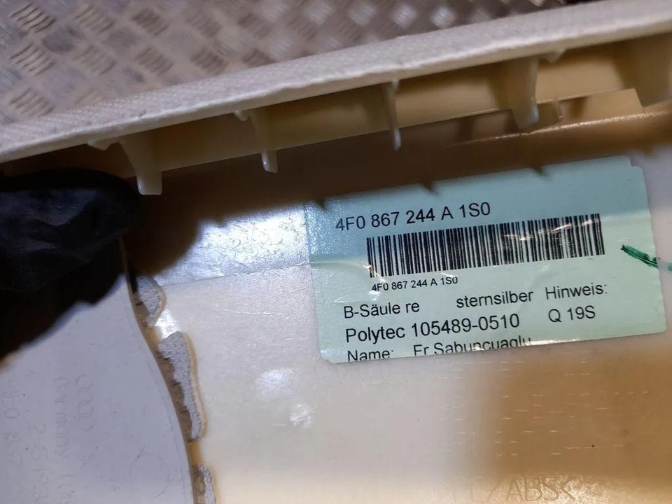 AUDI A6 Avant 4F5, C6 Left Side B Pillar Trim 4F0867244A 3.00 Petrol ...