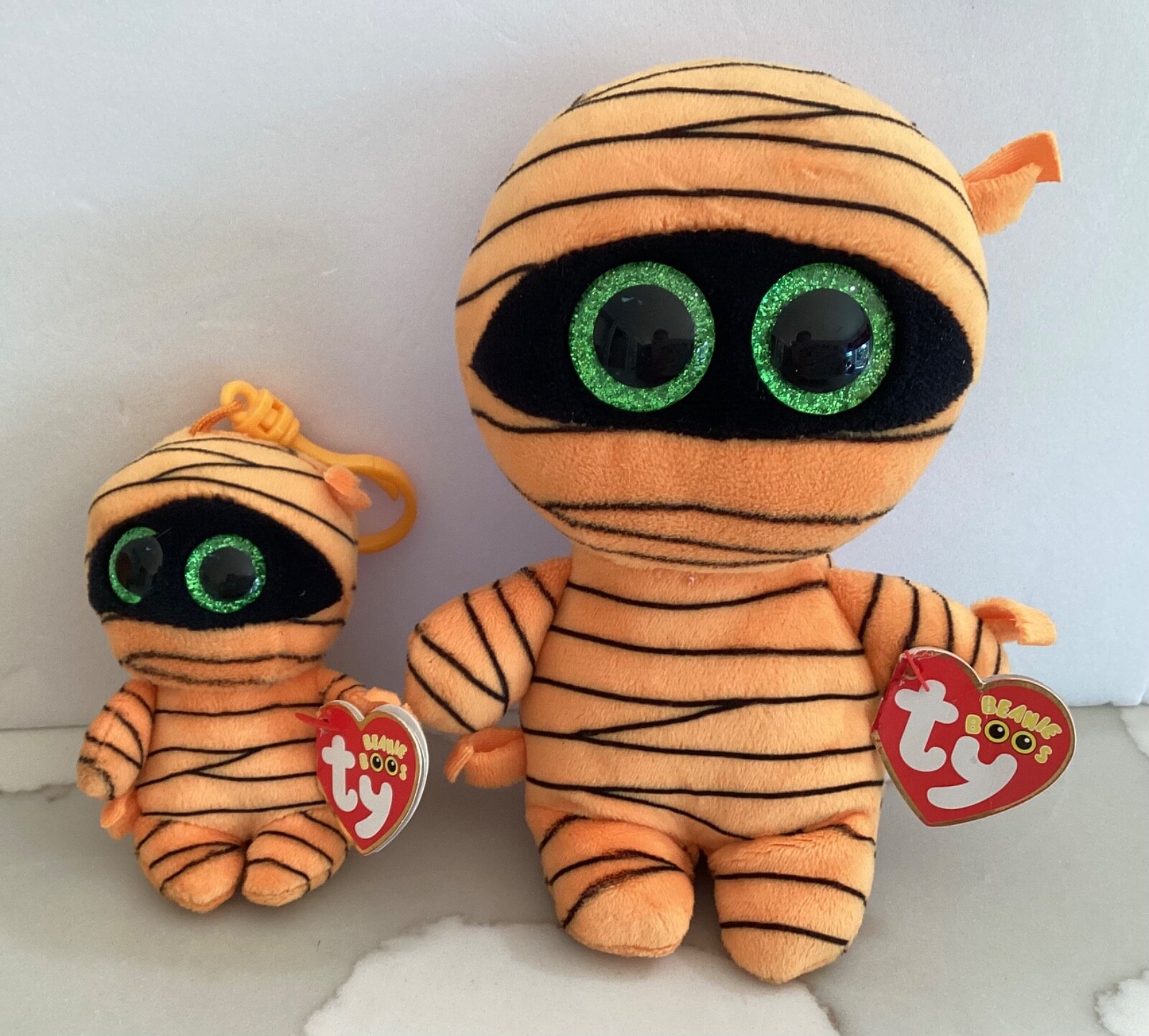 2017 Ty MASK Orange Mummy Beanie Boo 6” + Matching Keyclip 3” | eBay