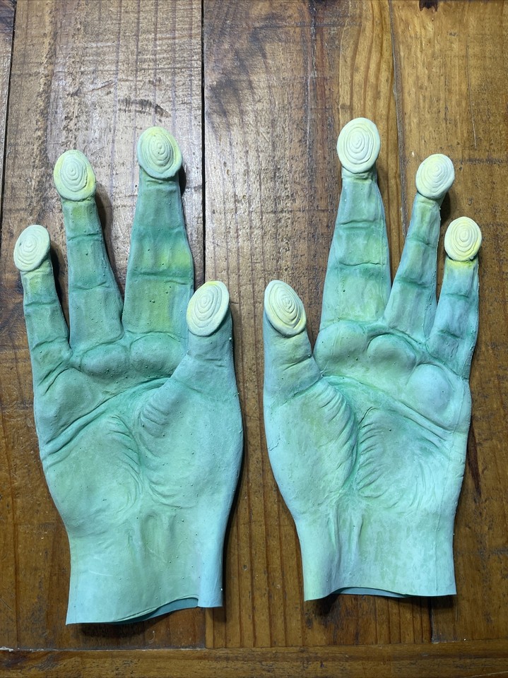 SWAMP THING Vintage Latex Alien MONSTER Mask + HANDS, Halloween Costume ...