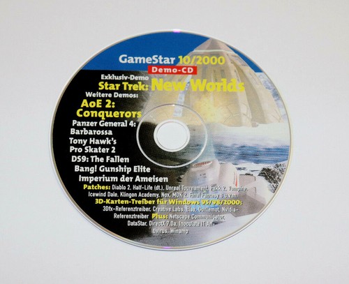 2000 Gamestar CD Demo Star Trek New Worlds AoE 2 Conquerors Barbarossa ...