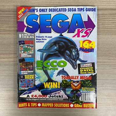 SEGA XS MAGAZINE ISSUE 1 JUNE/JULY 1993 RETRO VIDEO GAMES MAG MEGA ...