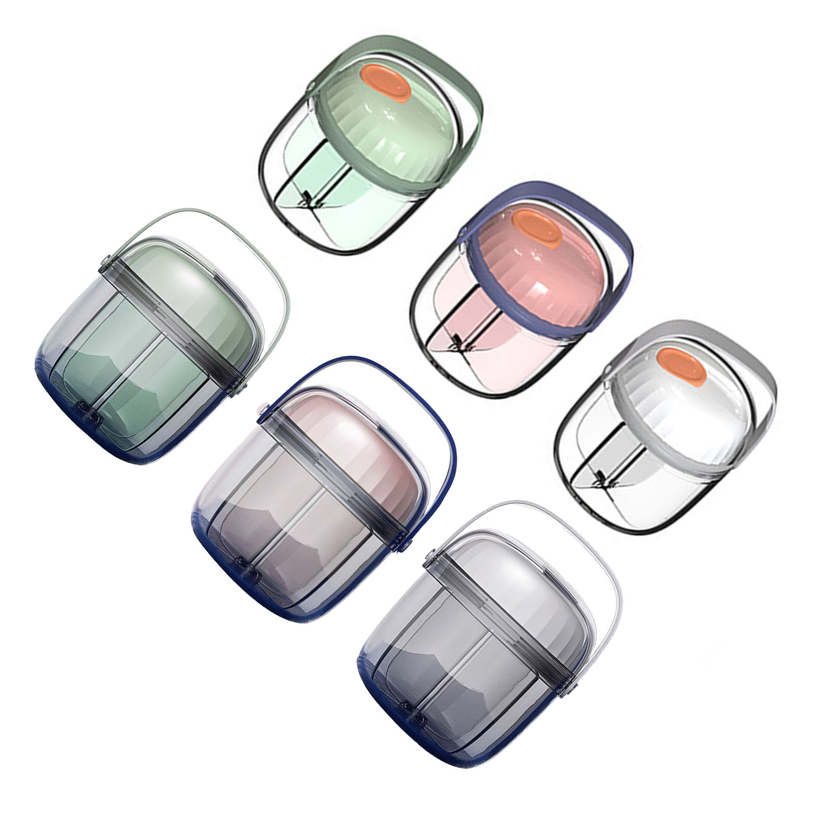 Portable Medicine Tablets Box Rotating Vitamins Dispenser for Long ...