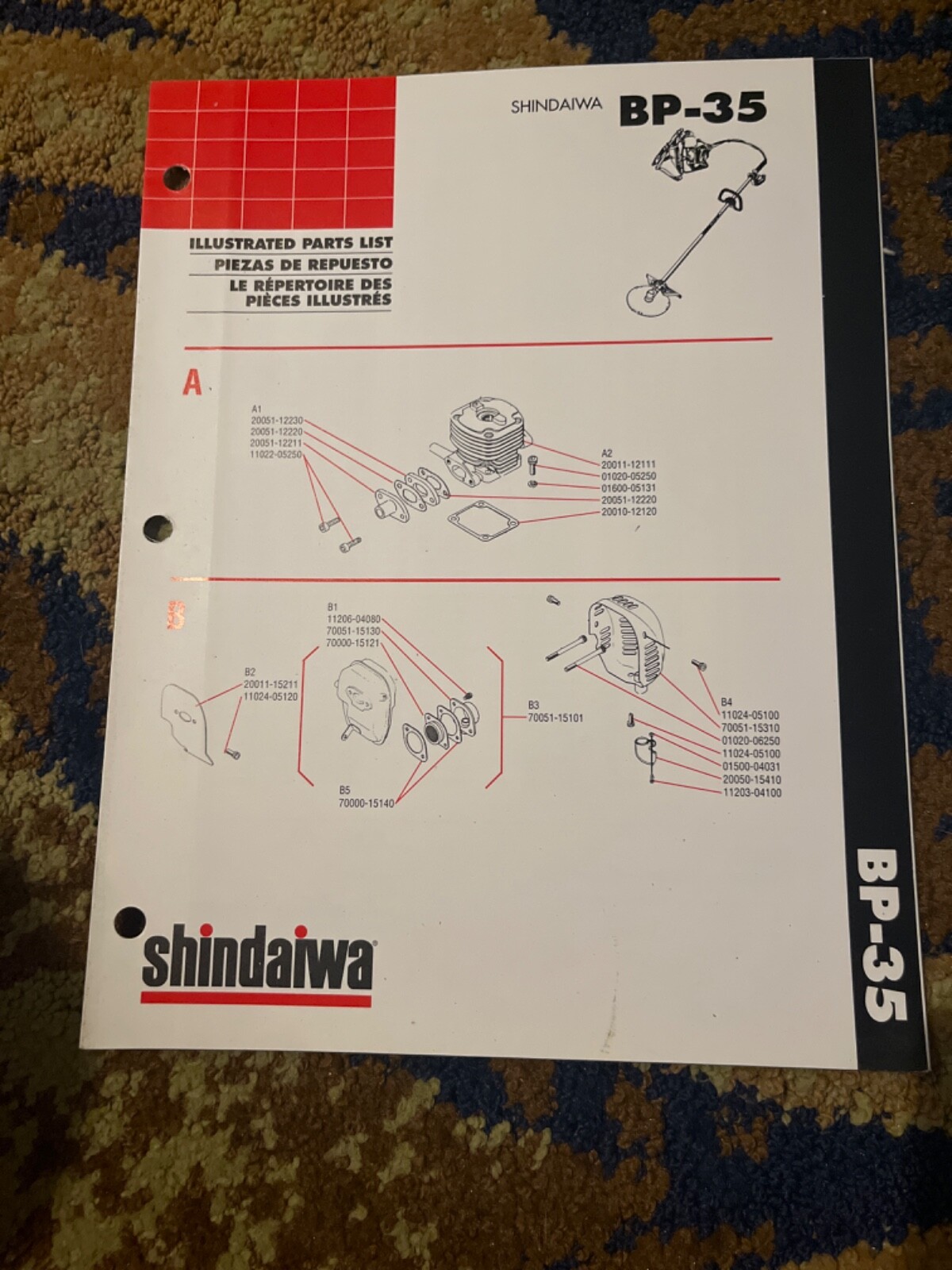 vintage Shindaiwa BP-35 Shindaiwa parts list | eBay