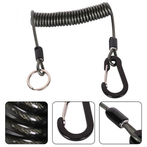 1Pcs Telescopic Elastic Retention Safety Spring Lanyard Fishing Tool ...