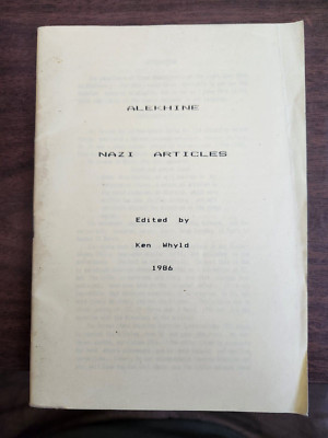 chess Alekhine Nazi Articles history text booklet | eBay