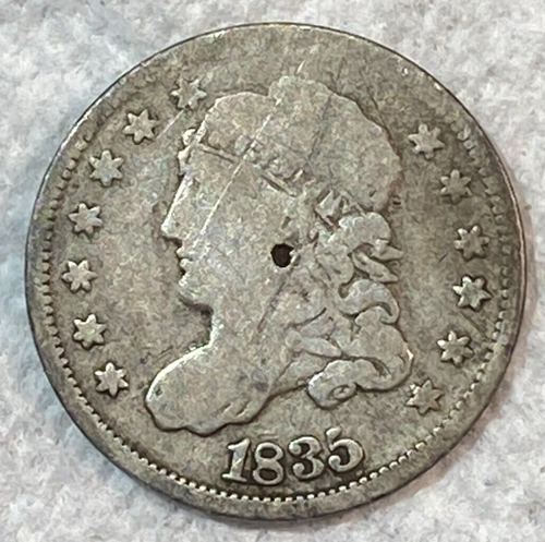 1835 Capped Bust Half Dime Nice Original VG Details CHRC | eBay