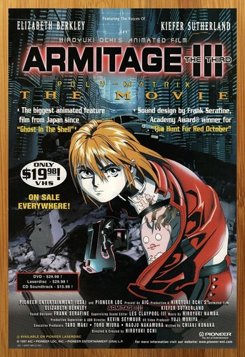 1997 Armitage III Poly Matrix Print Ad/Poster Anime Movie DVD Video ...