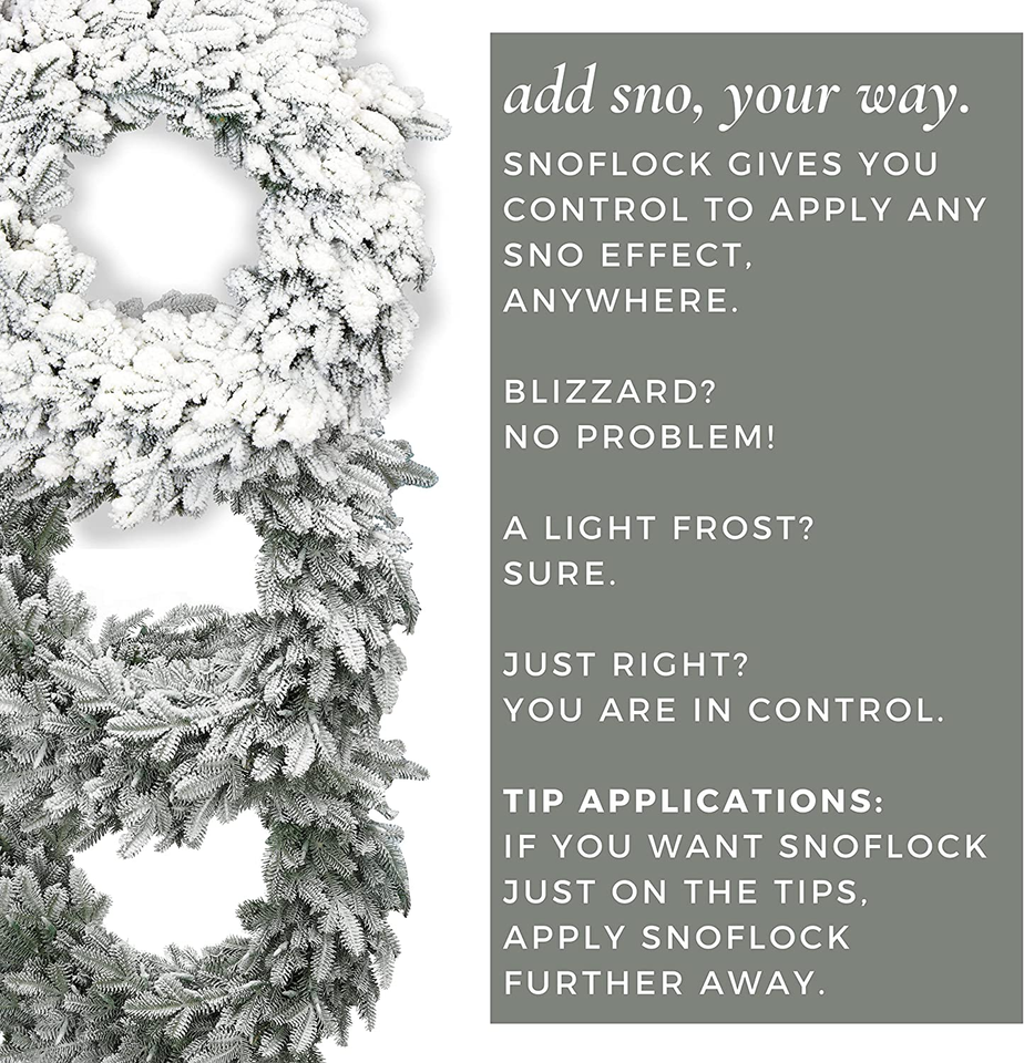 Snoflock the Original Premium Self-Adhesive Snow Flock Powder with ...