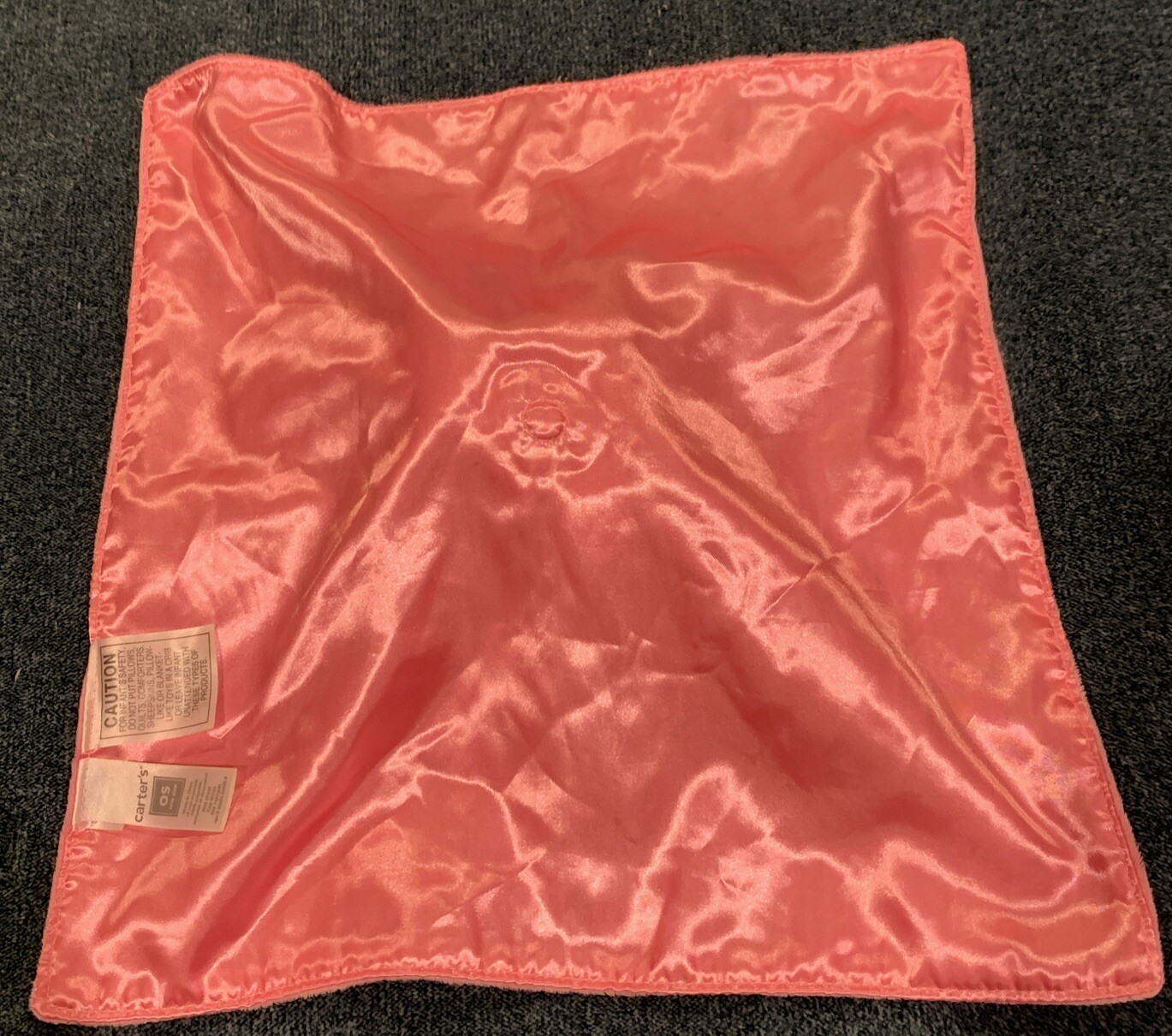 Carters Bear Pink 15.5” Security Blanket Lovey “You're One Of A Kind ...