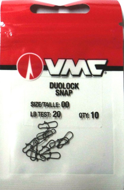 VMC Duolock Snaps - 6 Packs of 10 60 Total - Size 00 - 20 lb Test #DLS ...