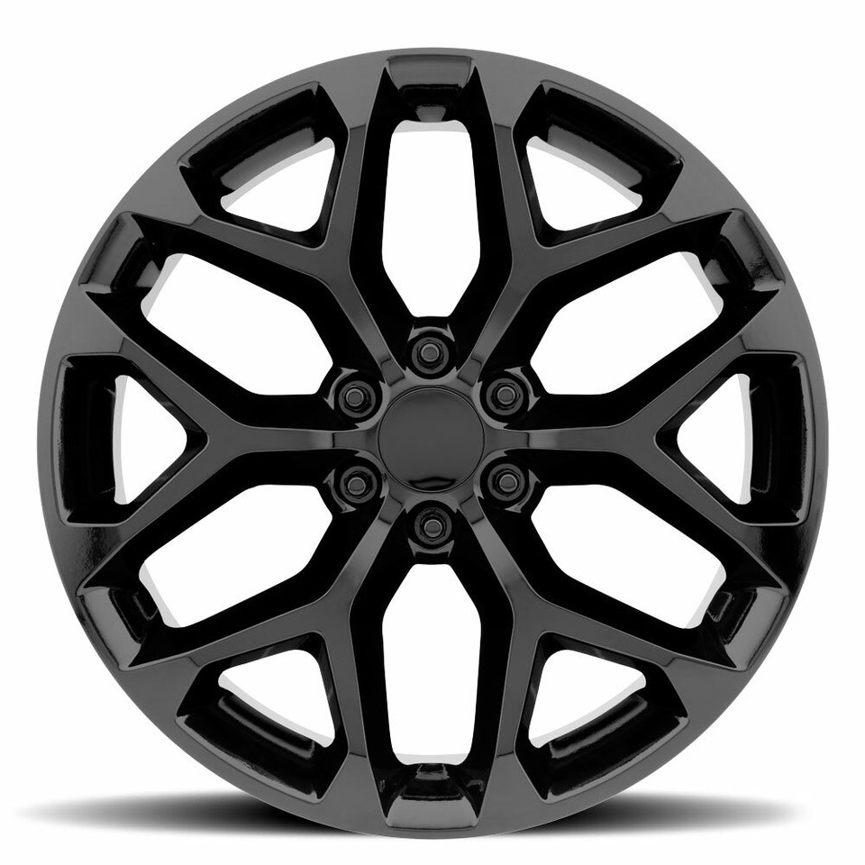 SNOWFLAKE BLACK WHEELS RIMS 33 12.50 22 TIRES MT MUD FITS SIERRA ...