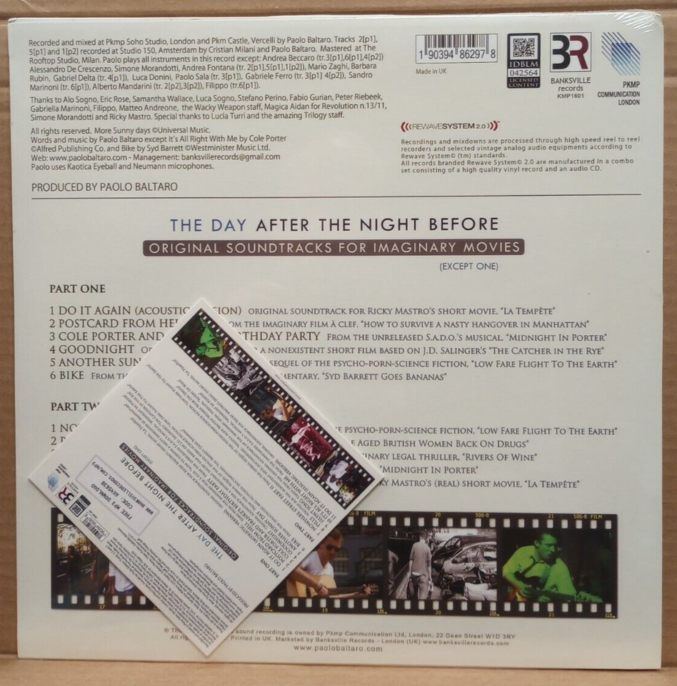 Paolo Baltaro: The Day After the Night Before - UK 2017 Banksville LP ...