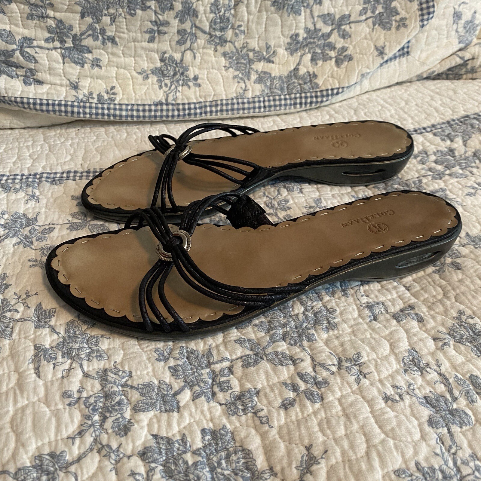 Cole Haan Barcelona Slide Strappy Black Comfort Sanda… - Gem