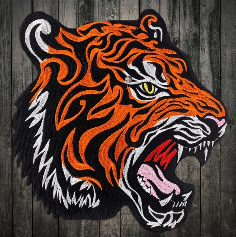 Tiger patch for bikers, motoclub jacket, Large patch, Back patch | eBay
