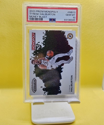 2023 PRIZM MONOPOLY TYRESE HALIBURTON Money Blast #MB13 PSA GEM MINT 10 ...