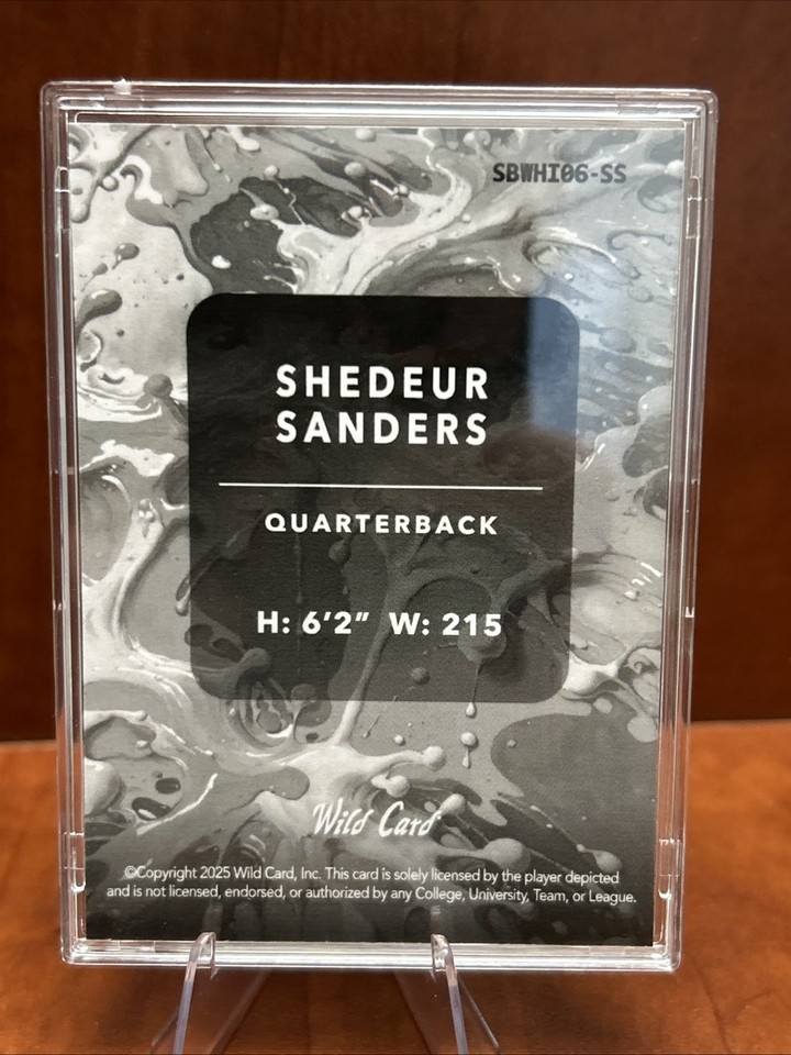 1/1 - 2025 Wild Card Splat SHEDEUR SANDERS /1 - Checkered GOLD Mosaic ...