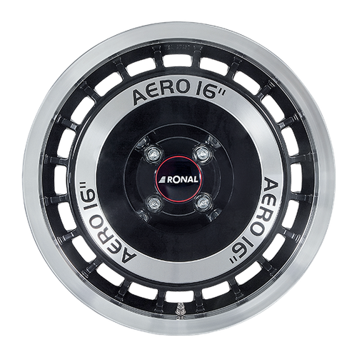 Pack Jantes Ronal, R50 AERO. 8.0x18 ET35 5x112 76.0, Noir brillant-face ...