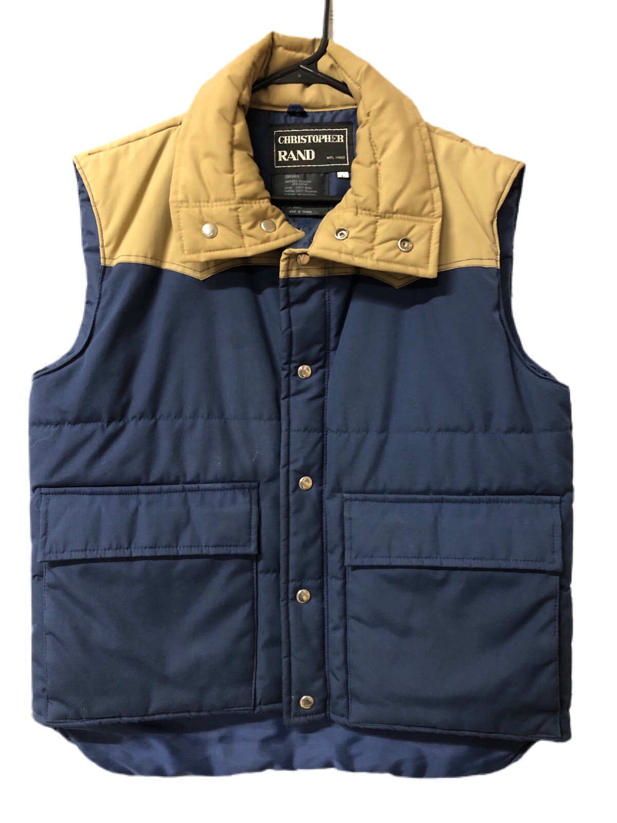 Christopher Rand Puffer Ski Vest Rare Trucker Ranch C… - Gem