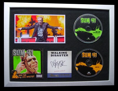 SUM 41+SIGNED+FRAMED+DOES THIS LOOK INFECTED?=100% GENUINE+EXPRESS ...