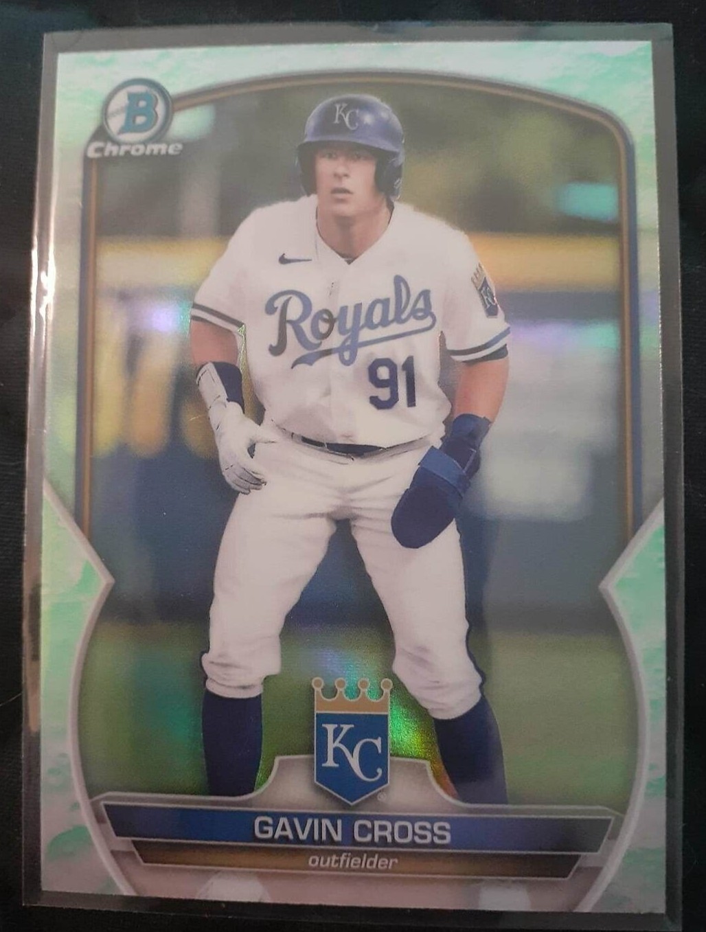 2022 Bowman Chrome GREEN LUNAR REFRACTOR Gavin Cross Royals | eBay