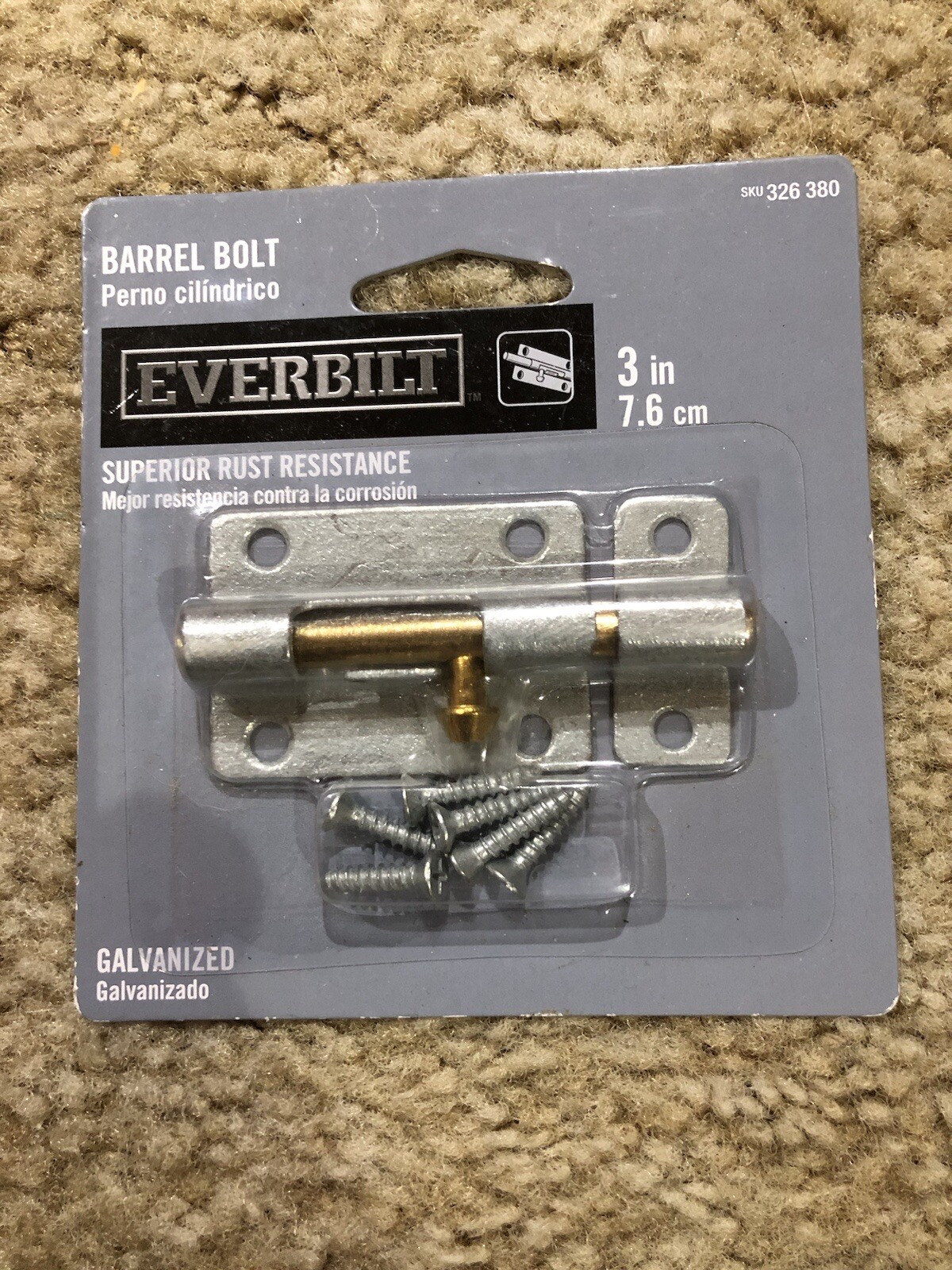 Everbilt 3 In. Galvanized Barrel Bolt 15272 for sale online | eBay