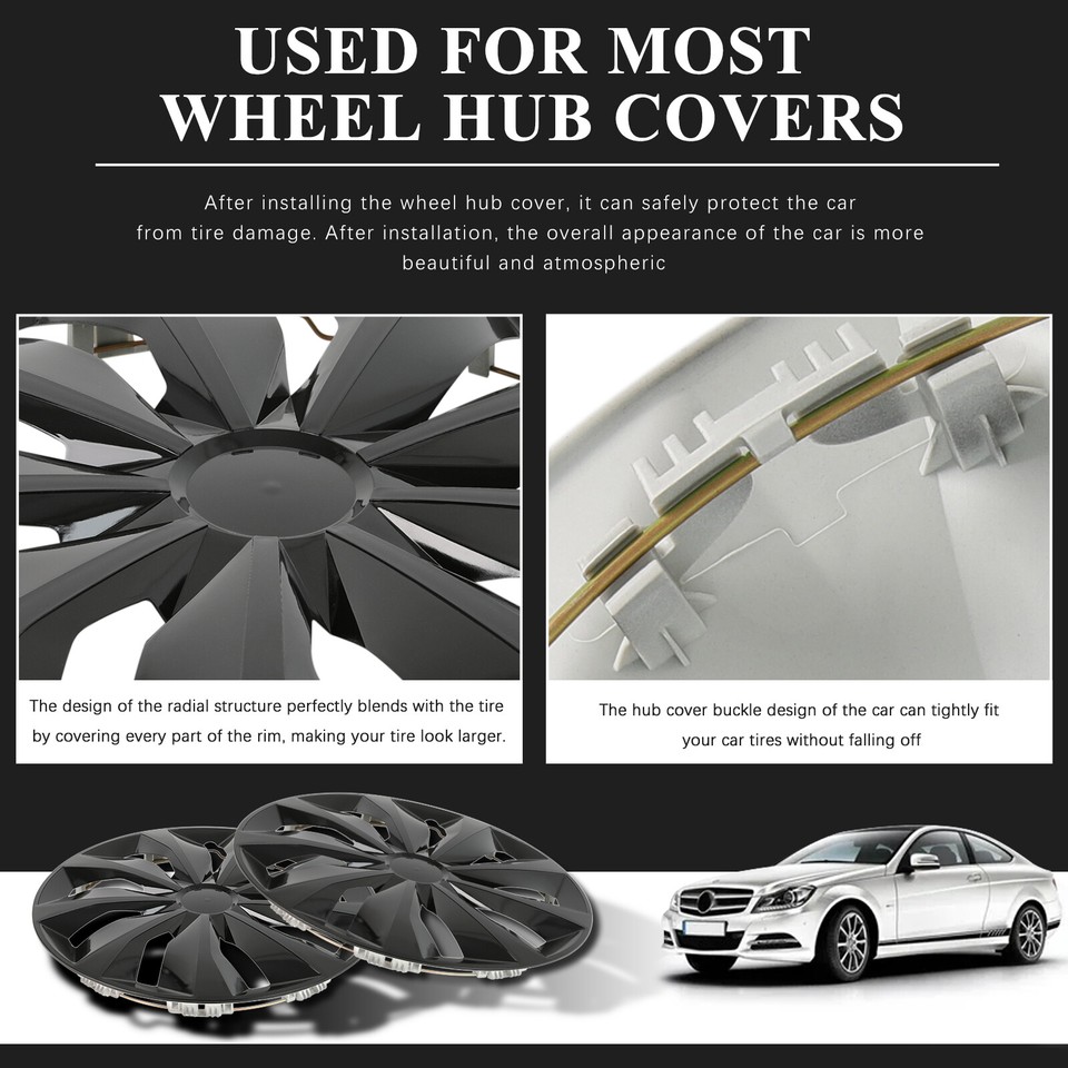 Set of 4 15" Tire Hub Caps Wheel Cover R15 Steel Rim For Nissan NV200 ...