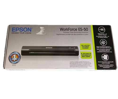 EPSON WorkForce ES-50 Portable Color Sheet-Fed Document Scanner - 10343945036 | eBay