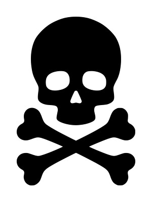 SKULL and CROSSBONES Vinyl Decal - Death's Head - Skeleton Poison ...