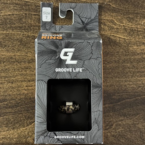 Groove Life Silicone Ring Women's 7 Thin Aspire Breathable Leopard ...