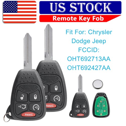 2 For 2006 2007 Jeep Commander & Grand Cherokee Keyless Car Remote Key ...