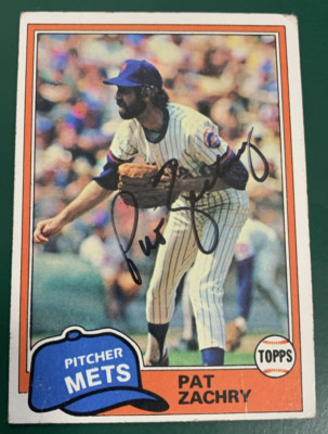 Pat Zachry SIGNED 1981 Topps #224, New York Mets, AUTOGRAPHED | eBay
