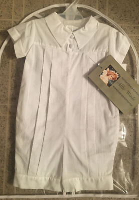 New Allie Wade 9 Mo Baby Boy Baptism Christening Romper Gown above knee ...
