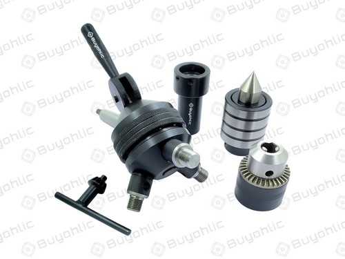 Tailstock Quad Head Turret MT-2 with Drill Chuck, Die Holder &Live ...