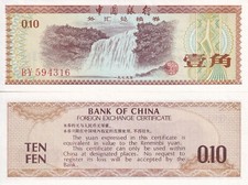 RealBanknotes.com > China pFX1a: 10 Fen from 1979