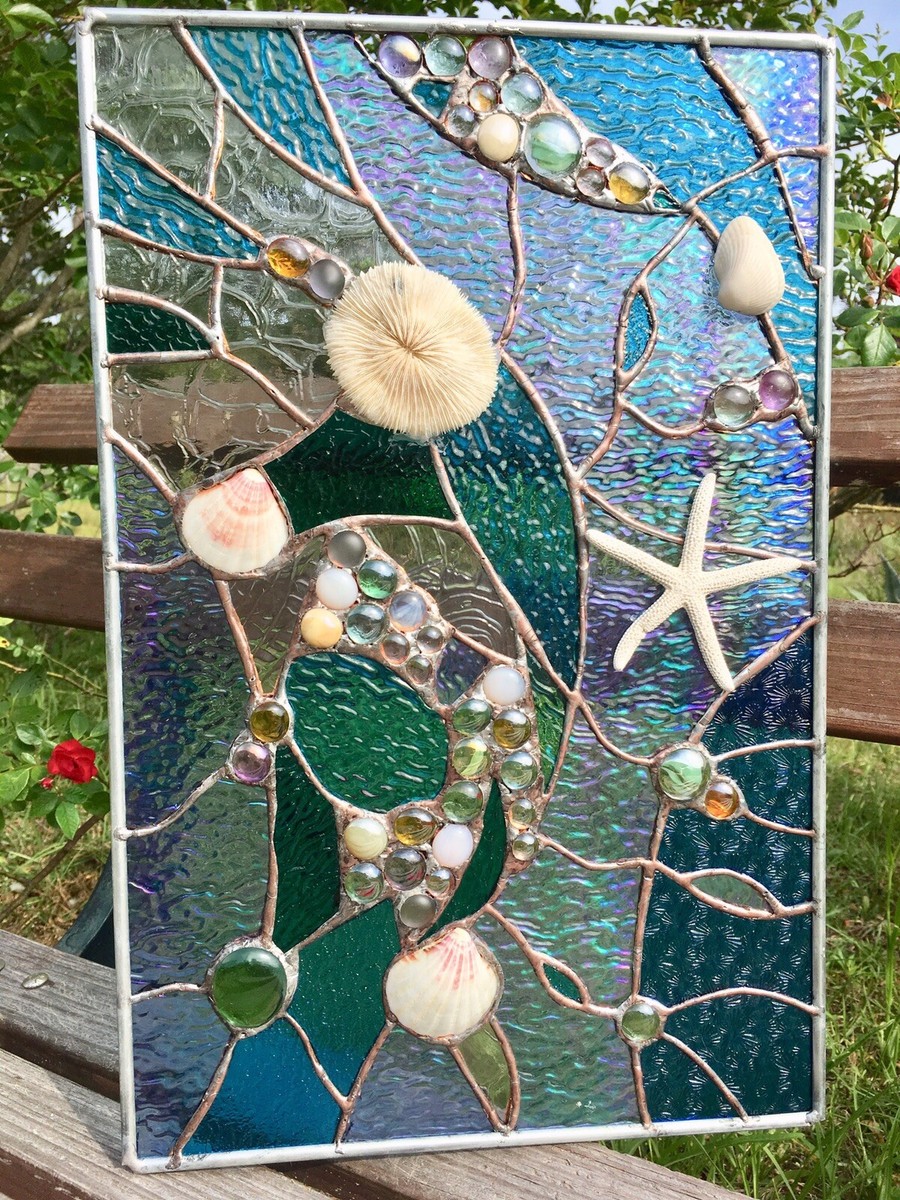 Ocean Stained Glass Medallion