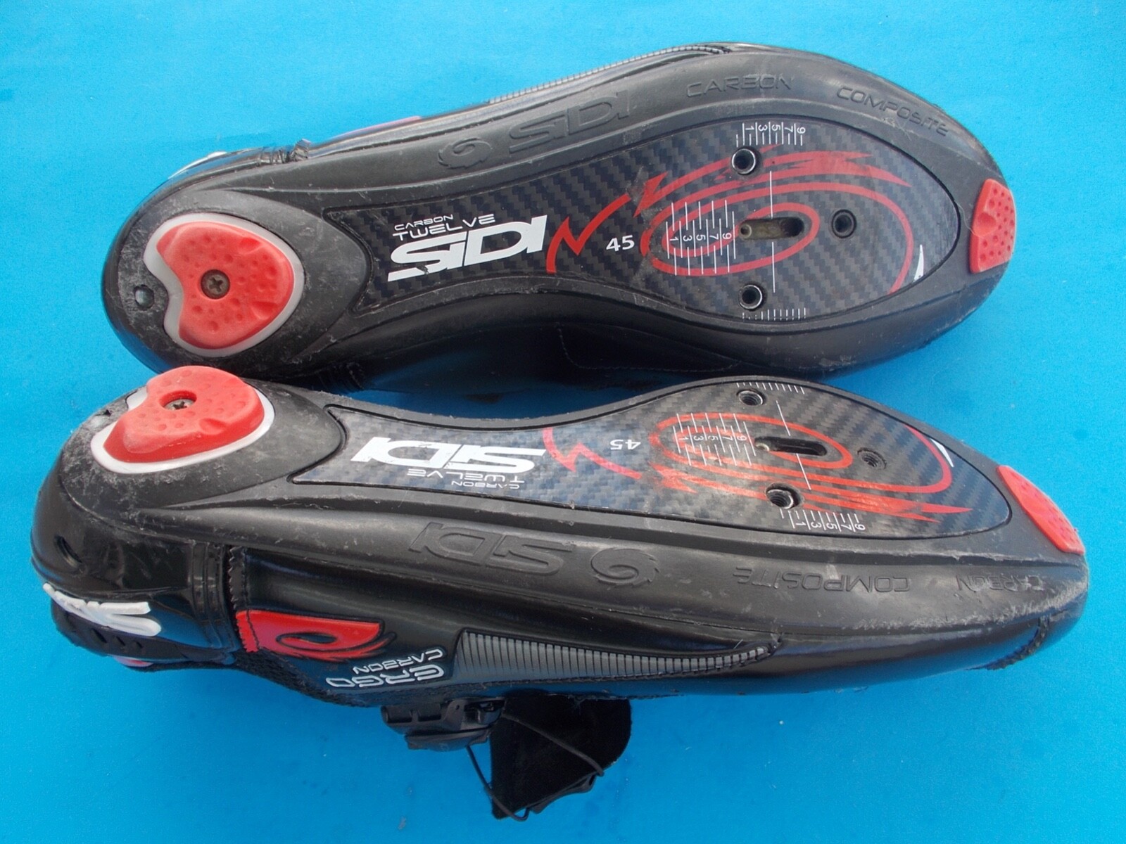SiDi Ergo 4 Carbon ( 45 EU / 10.5 US mens) Black mesh road shoes 3-bolt ...