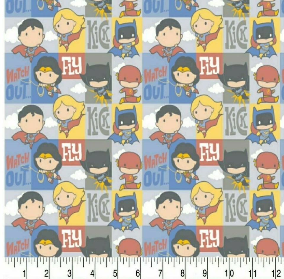 Marvel DC Comics Fabric By The 1/4 Yard - CHOOSE SUPERHERO PRINT - 100% ...