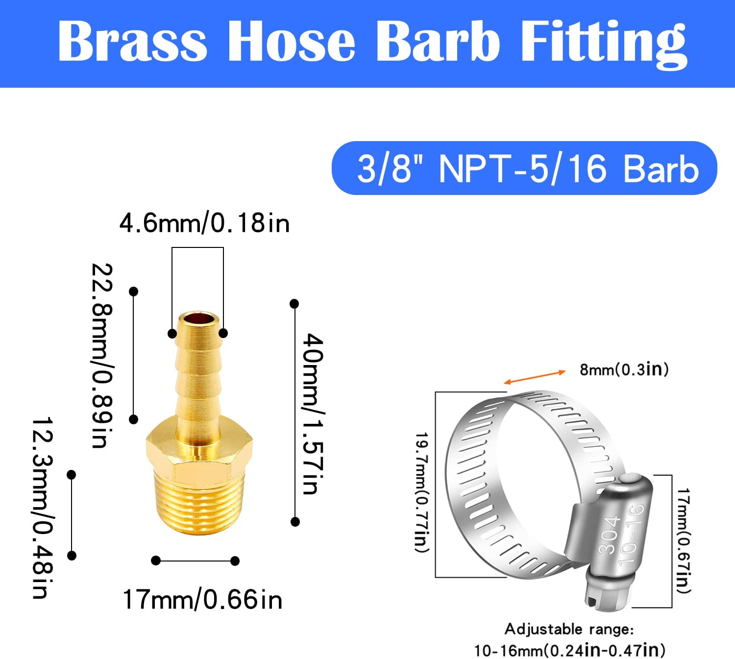 Hose Barb Fitting Dimensions