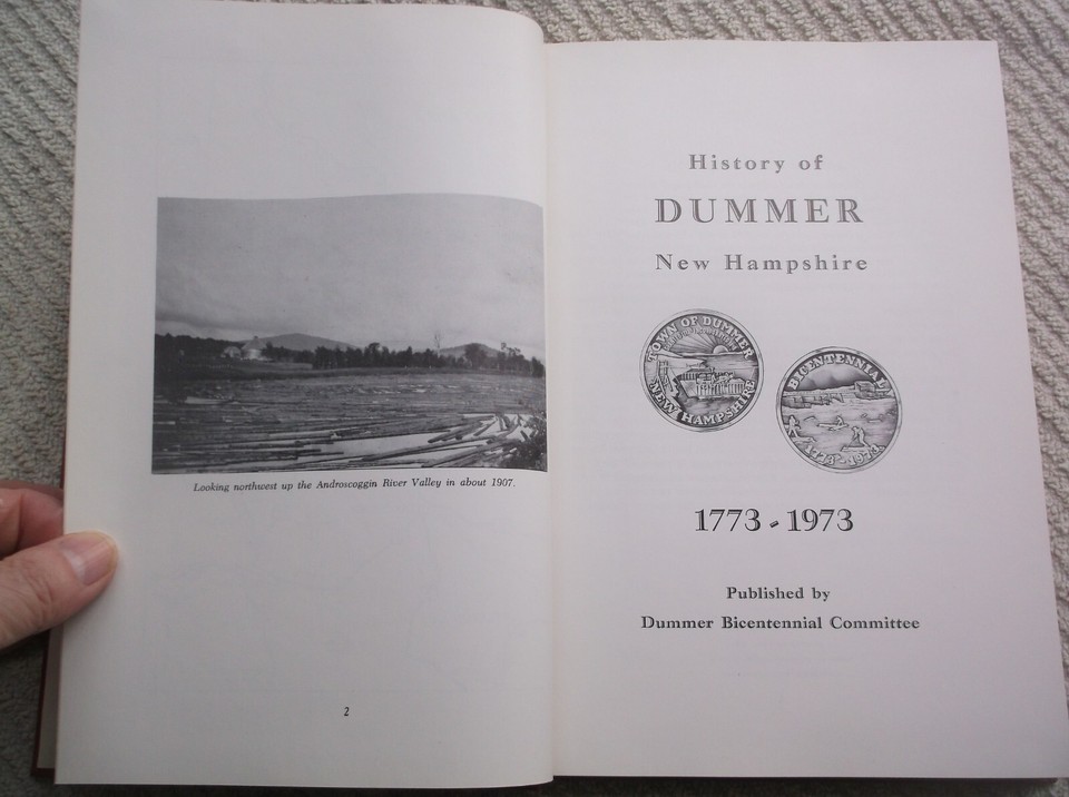 History of Dummer New Hampshire 1773-1973 Hardcover--Lots of Photos | eBay
